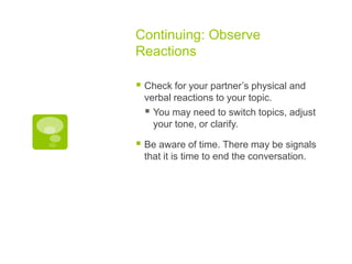 Starting, continuing, and ending a conversation | PPTX