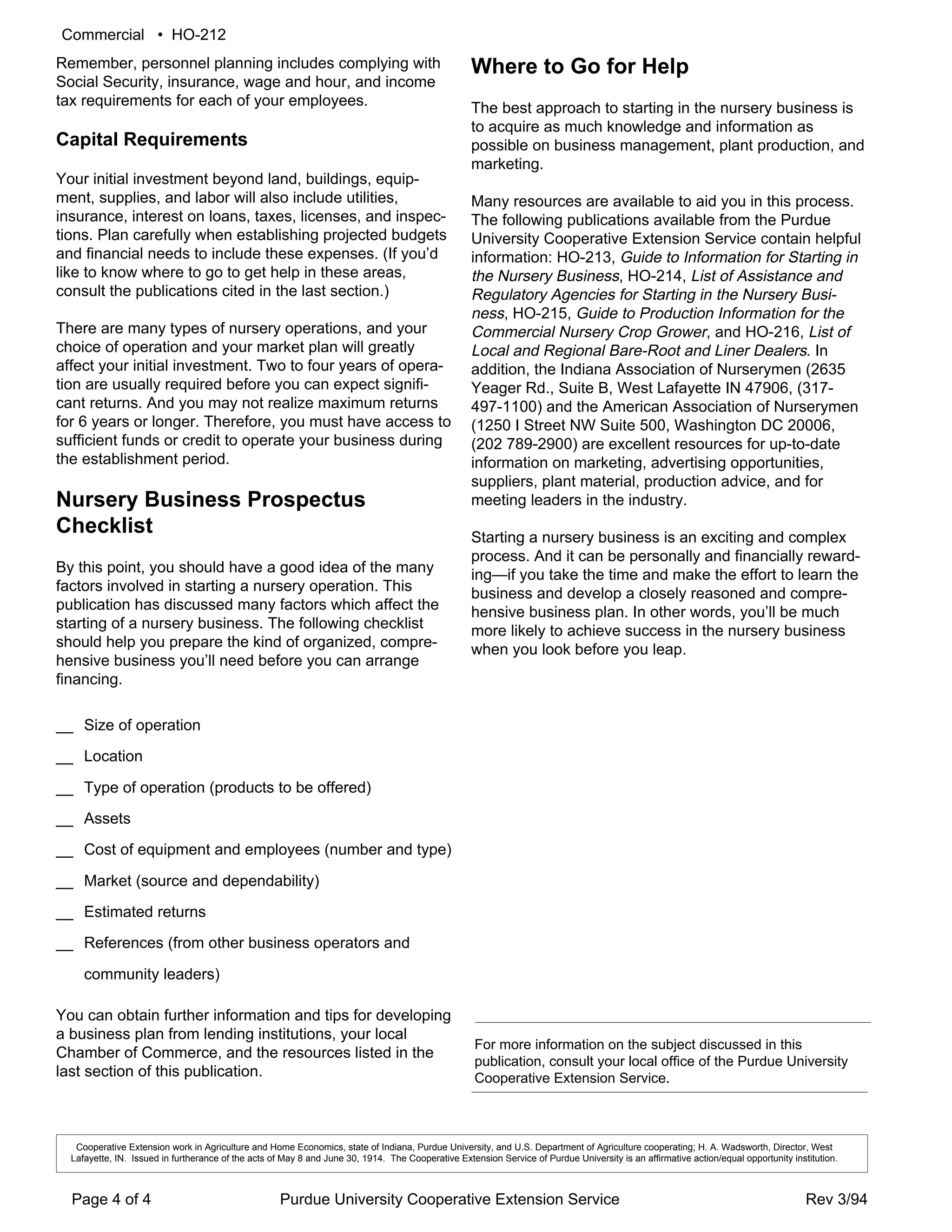 Starting in the Nursery Business. Starting in the Nursery Businesspdf | PDF