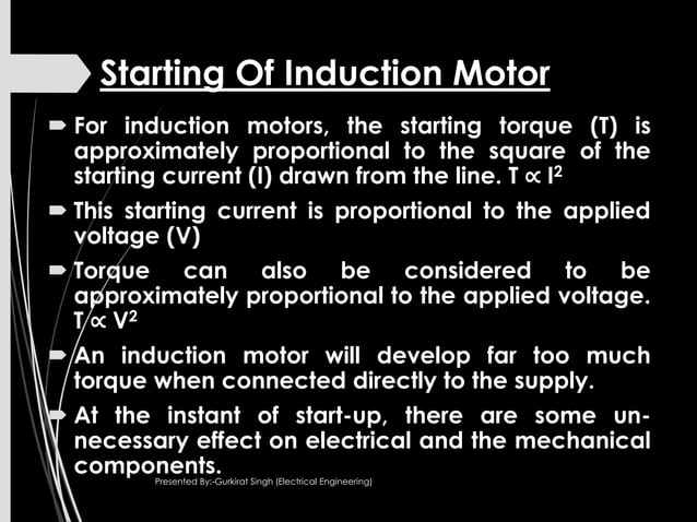Starting method of induction motors | PDF