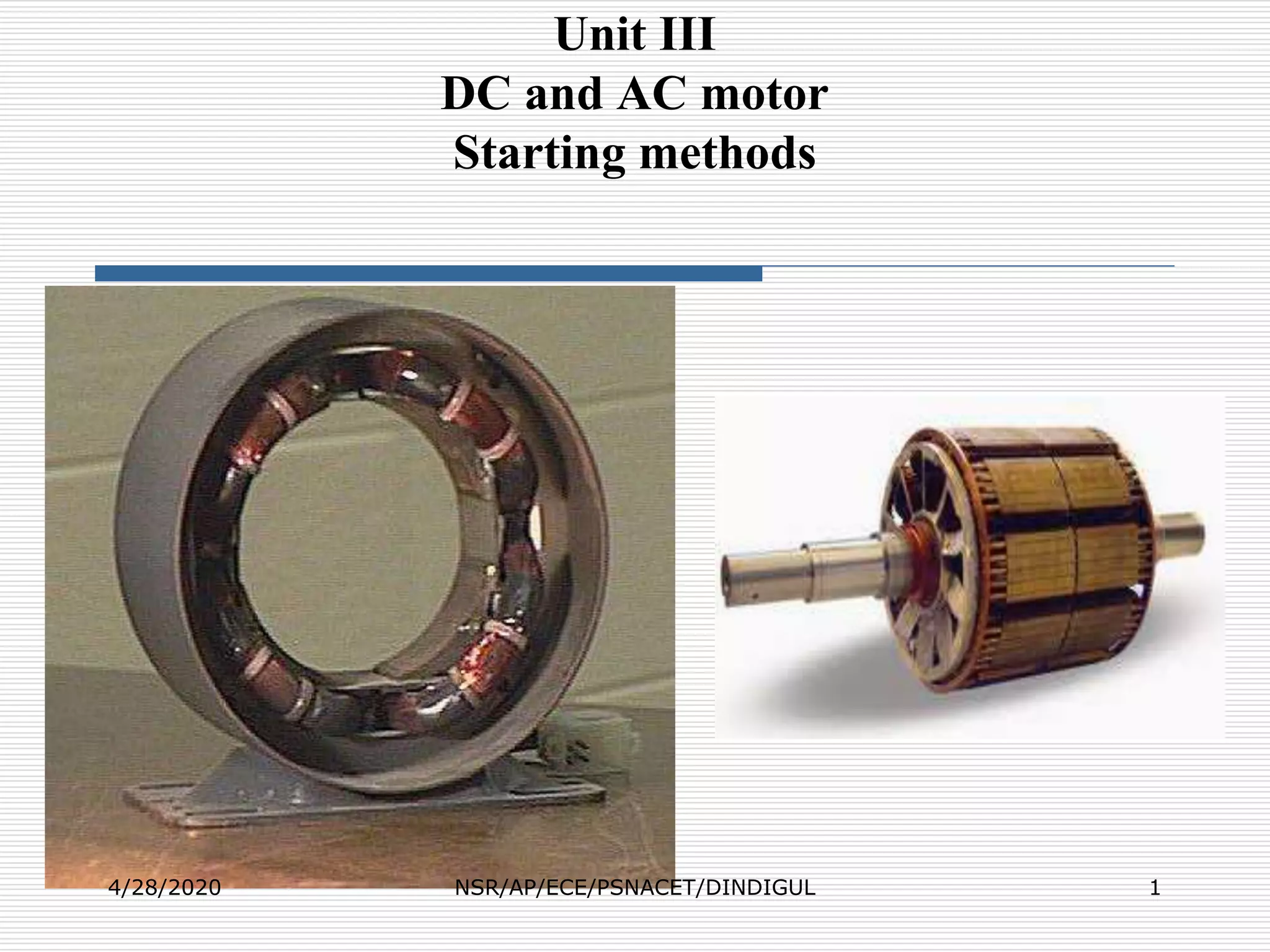 Starting methods of dc motors | PPT