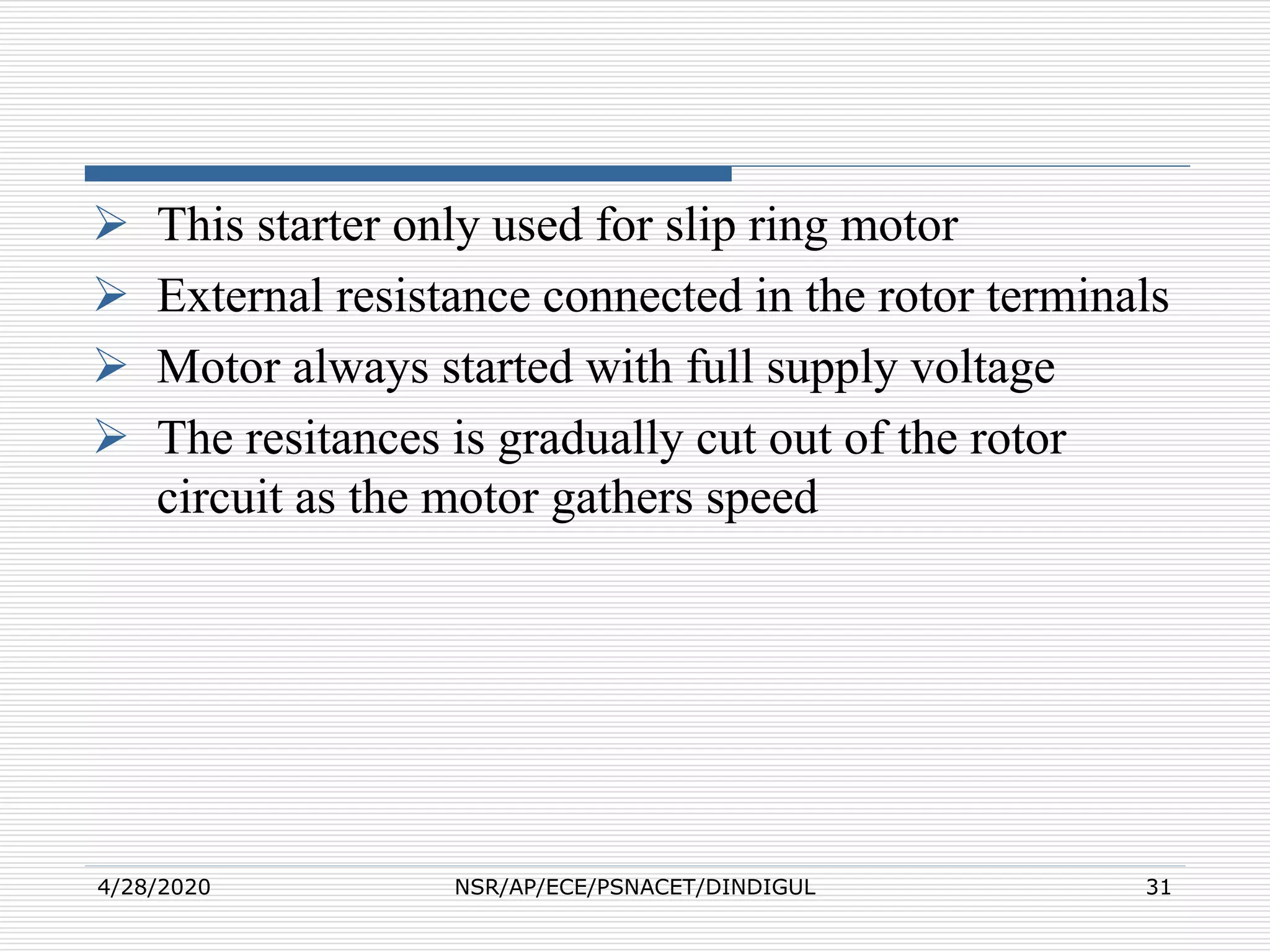 Starting methods of dc motors | PPT