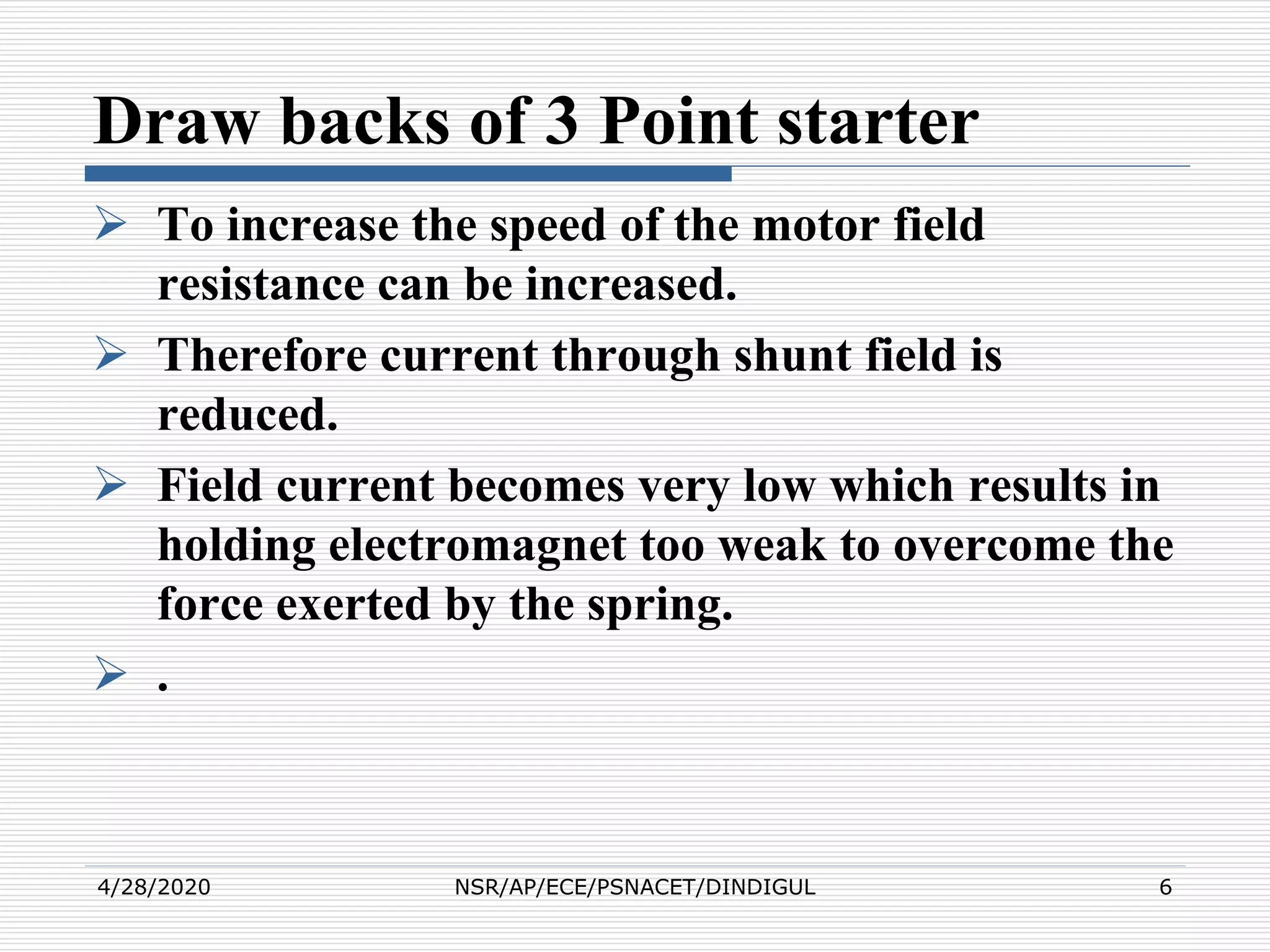 Starting methods of dc motors | PPT