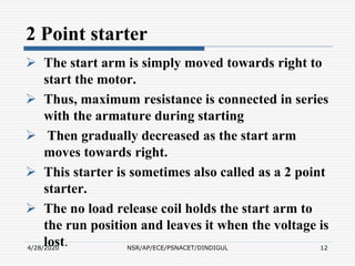 Starting methods of dc motors | PPT