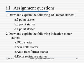 Starting methods of dc motors | PPT