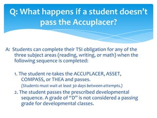 STARTing Off Right: TSI Advising | PPTX