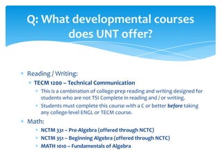 STARTing Off Right: TSI Advising | PPTX | Educational Assessment ...