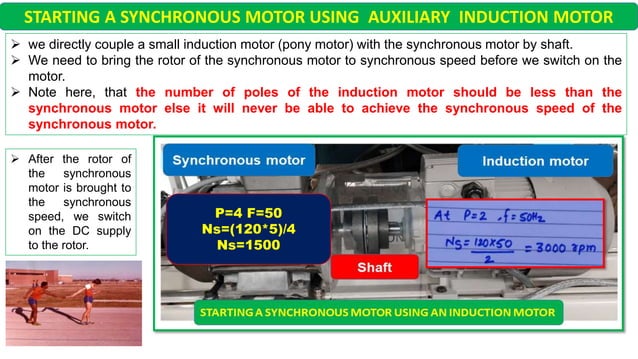 SYNCHRONOUS MOTOR STARTING METHODS, START करने के METHODS|DAMPER WINDING, AUXILIARY MOTOR ...