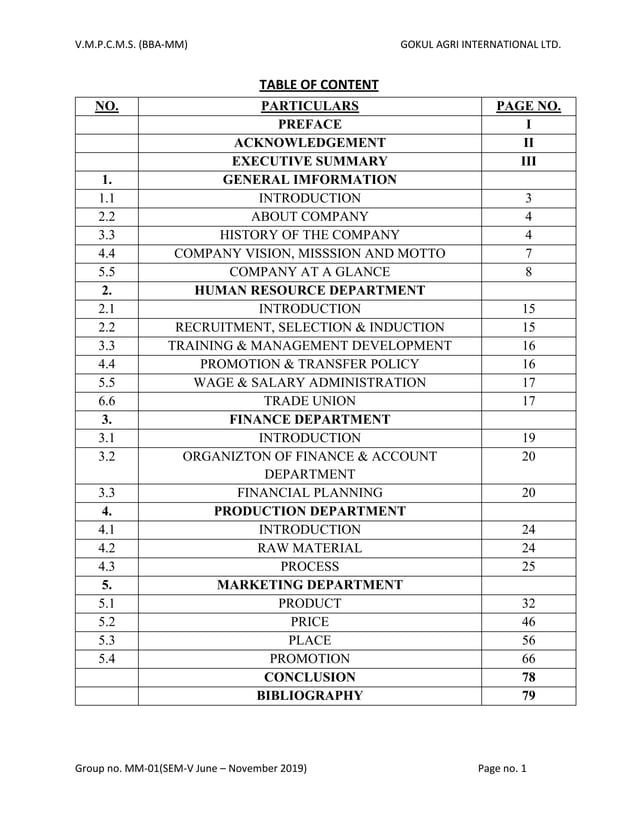 BBA final year internship project report | PDF BBA final year internship project report | PDF