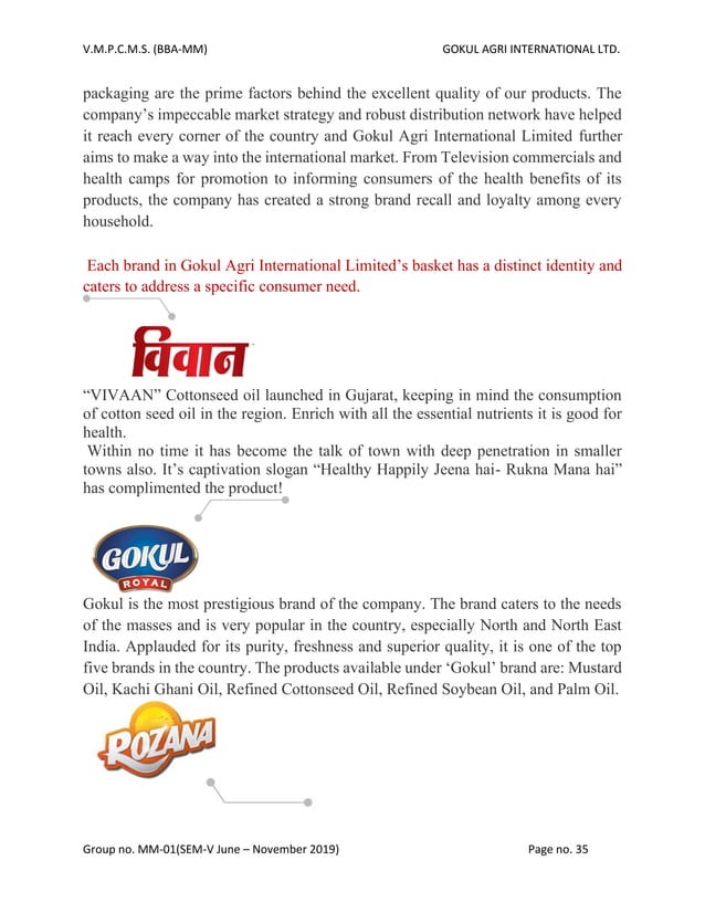 BBA final year internship project report | PDF | Agriculture | Industries