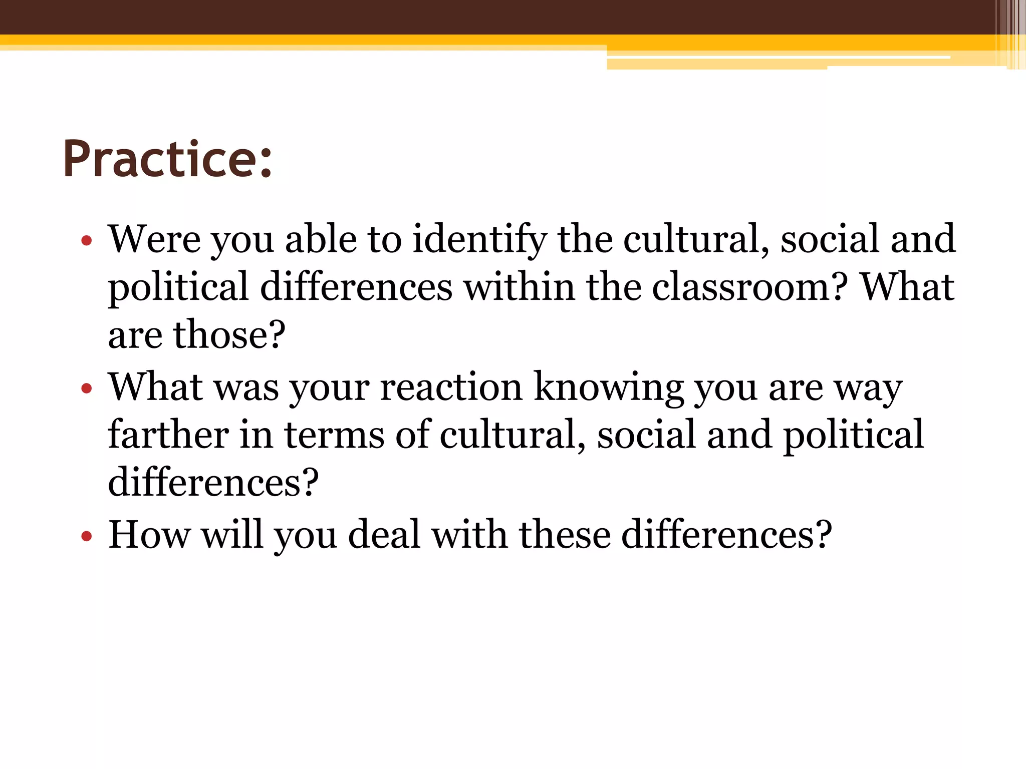 Starting points in understanding culture, society and politics | PPTX