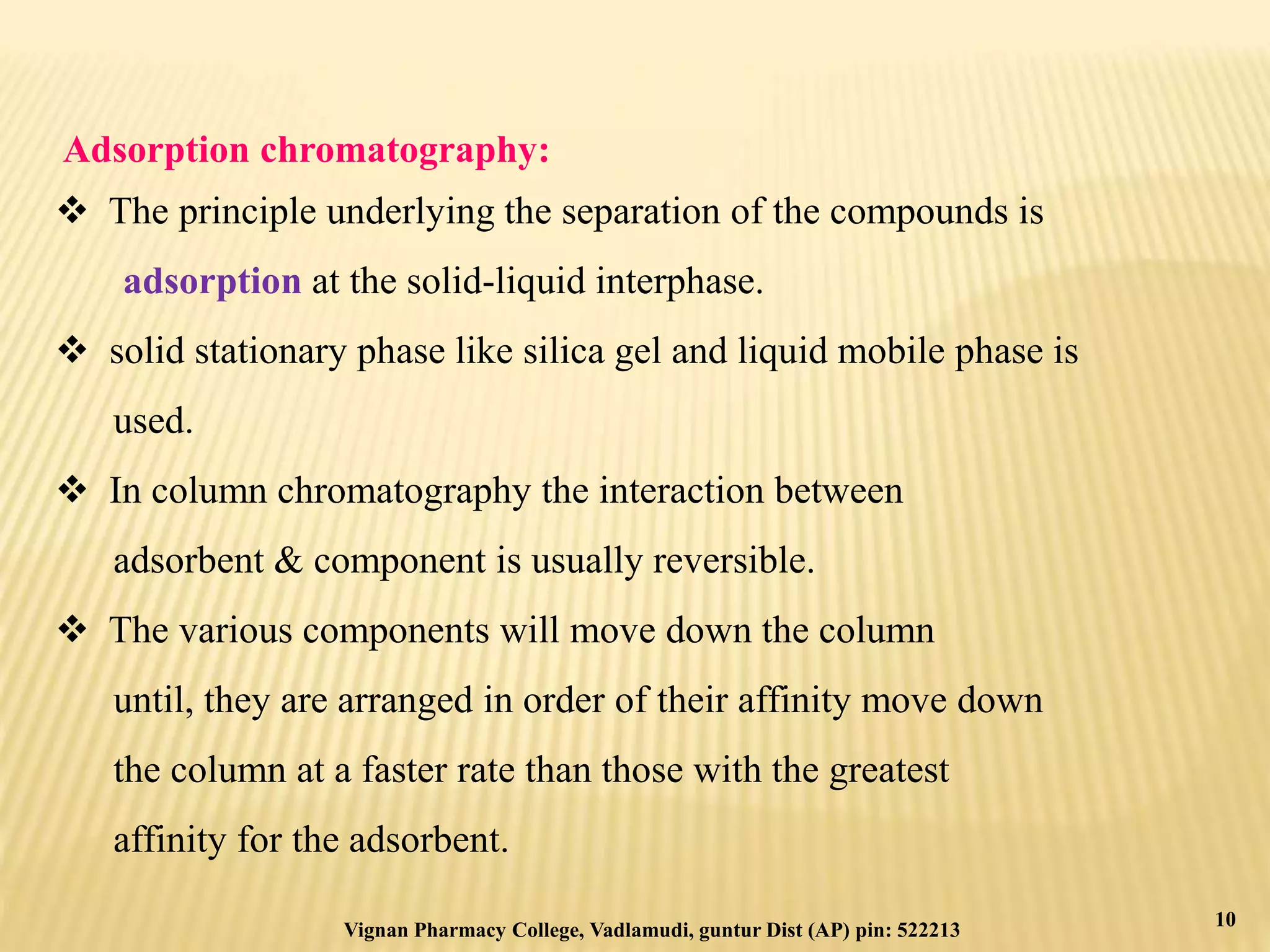 column chromatography ppt | PPTX