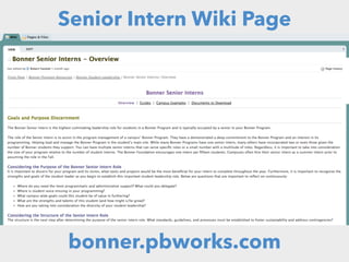 Starting Strong: Senior Intern Roles and Resources | PDF