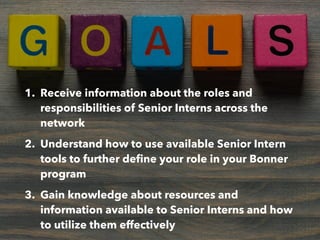 Starting Strong: Senior Intern Roles and Resources | PDF