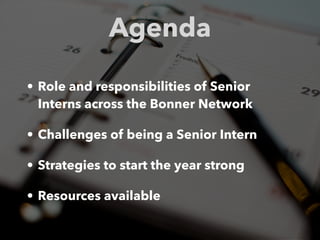 Starting Strong: Senior Intern Roles and Resources | PDF