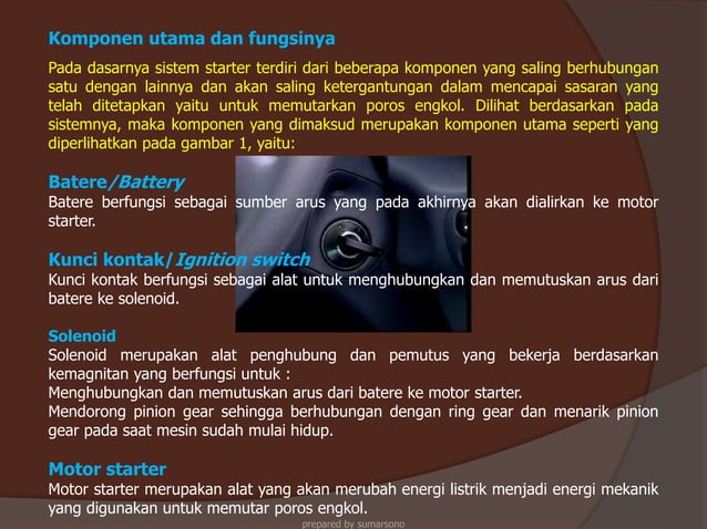 SISTEM STARTER MOBIL (STARTER SYSTEM)... | PPT