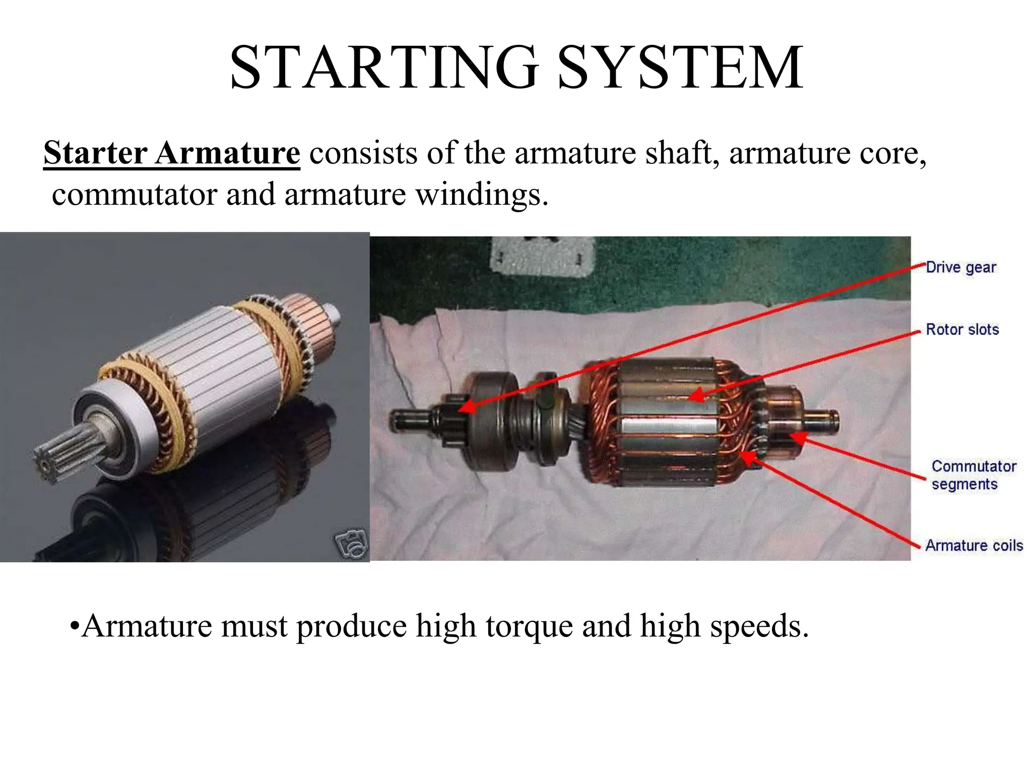 Starting system basic fundamentals & its testing methods | PPT