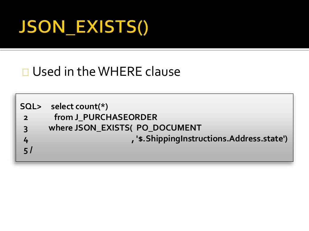 Starting With JSON Path Expressions In Oracle 12 1 0 2 starting-with-json-path-expressions-in-oracle-12-1-0-2