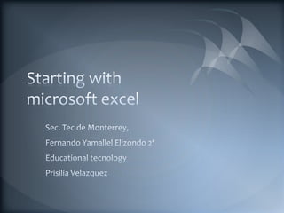 Starting With Microsoft Excel | PPTX