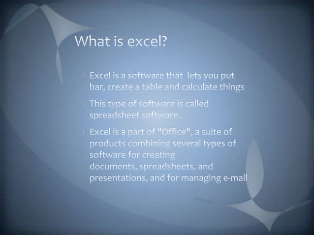 Starting With Microsoft Excel | Pptx | Technology & Computing