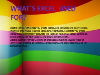 Starting With Microsoft Excel | PPTX | Computing | Technology & Computing