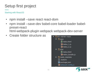 Starting with Reactjs | PPT | Web Development | Internet