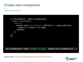 Starting with Reactjs | PPT | Web Development | Internet