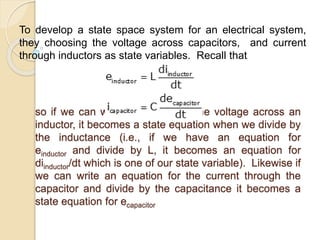 state space modeling of electrical system | PPTX