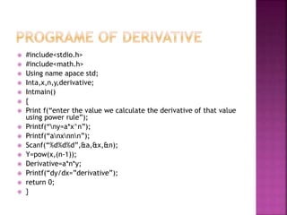 Use Of Calculus In Programming | PPTX