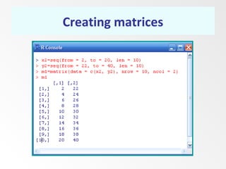 Starting work with R | PPT