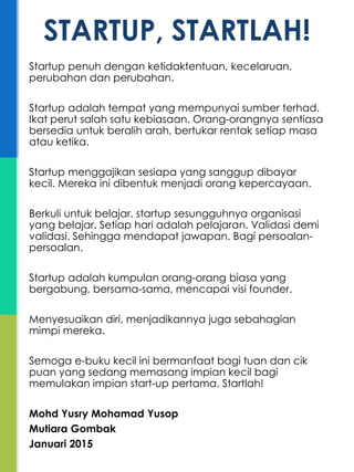 Startlah nota-nota-startup1 | PDF