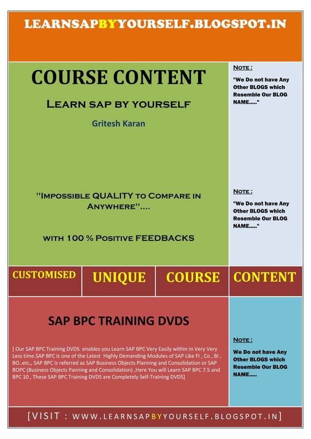 Start learning sap bpc by yourself | PDF