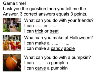 Halloween Power Point for ESL Students | PPSX