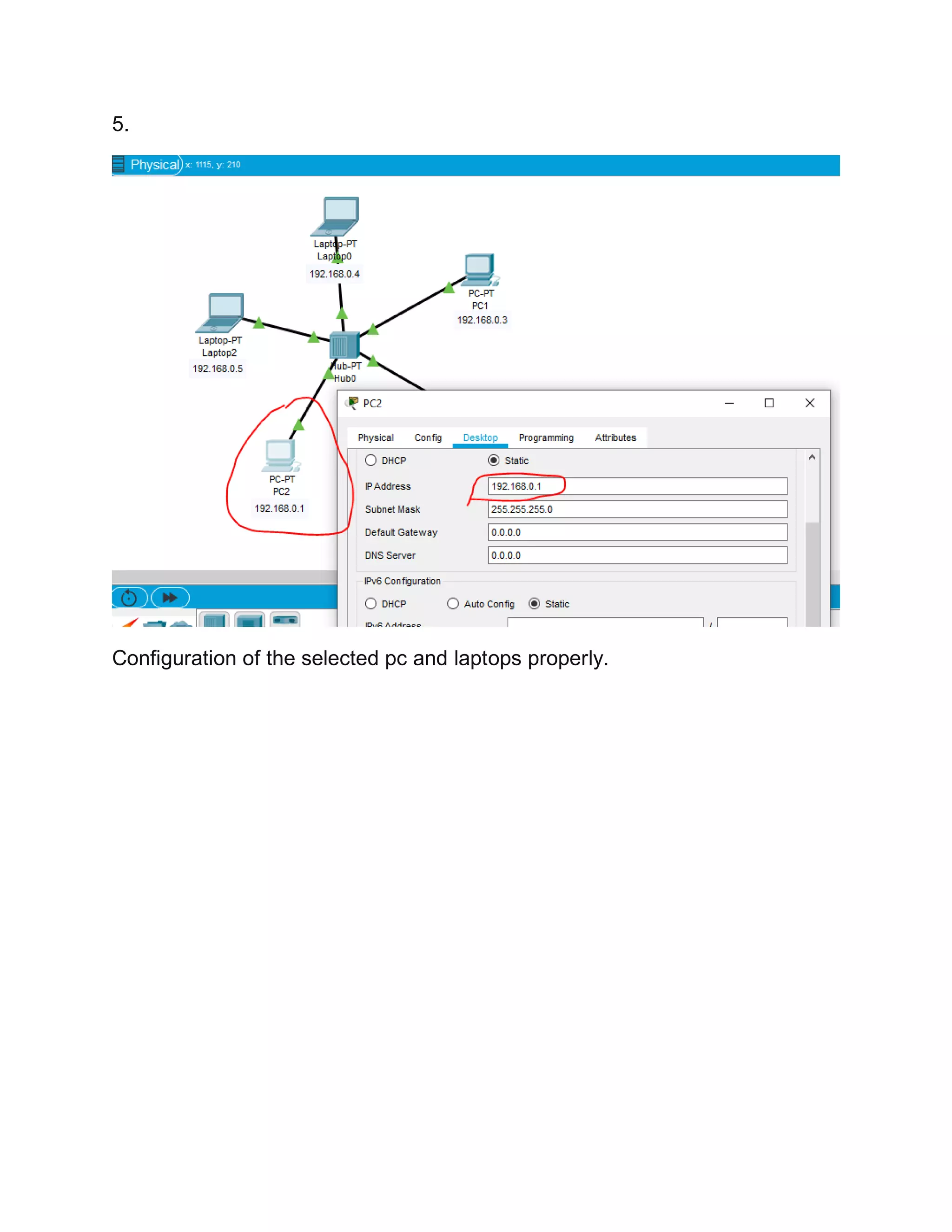 Star topology in packet tracer By Tanjilur Rahman | PDF