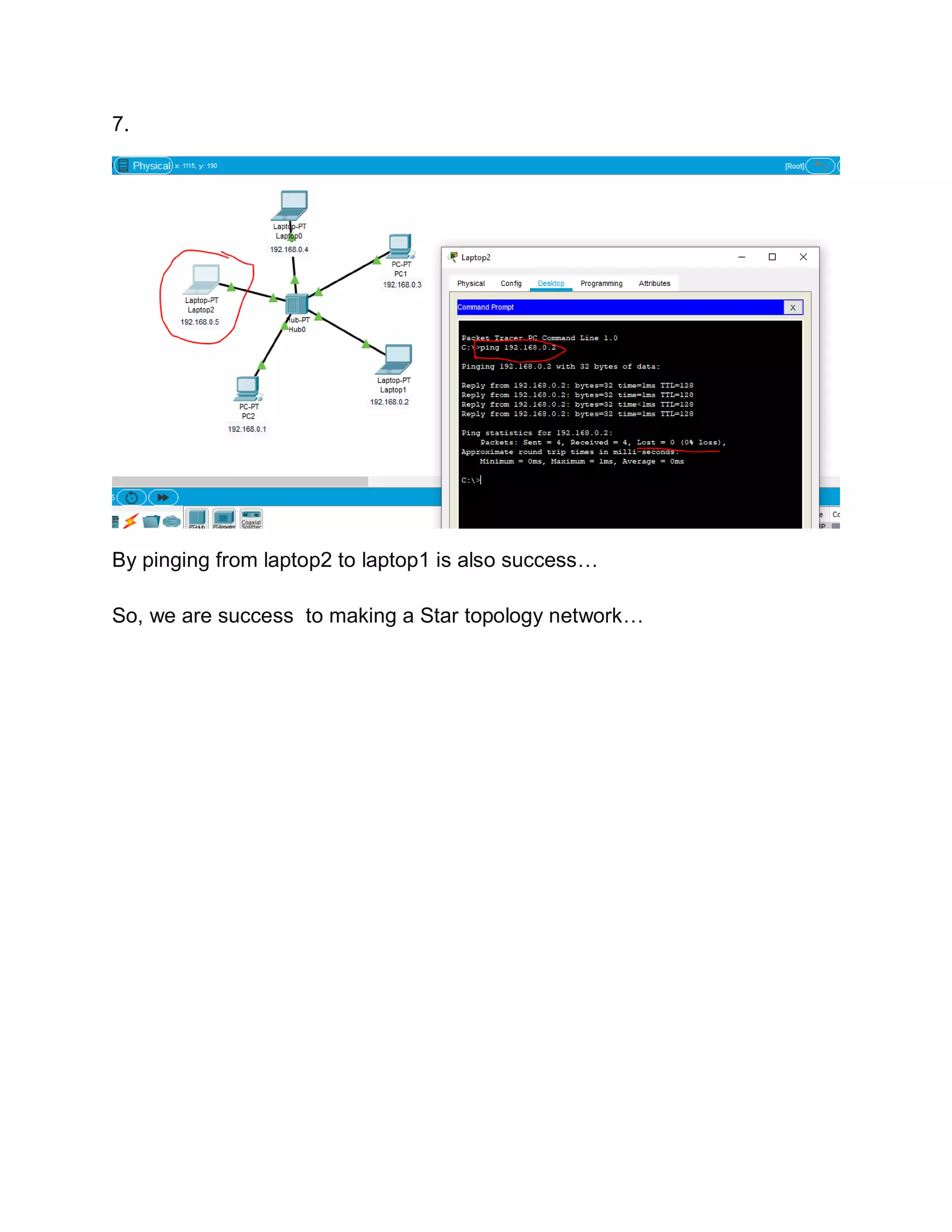 Star topology in packet tracer By Tanjilur Rahman | PDF