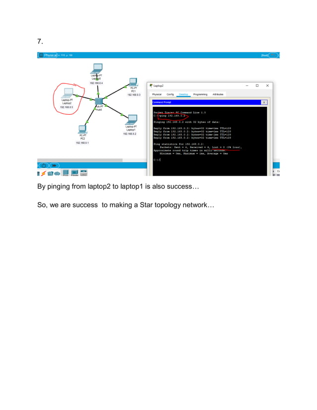 Star topology in packet tracer By Tanjilur Rahman | PDF