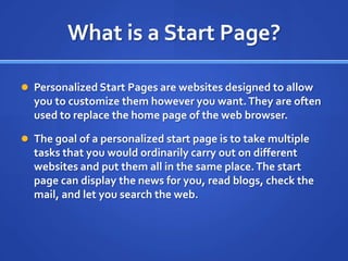 Start Pages | PPT