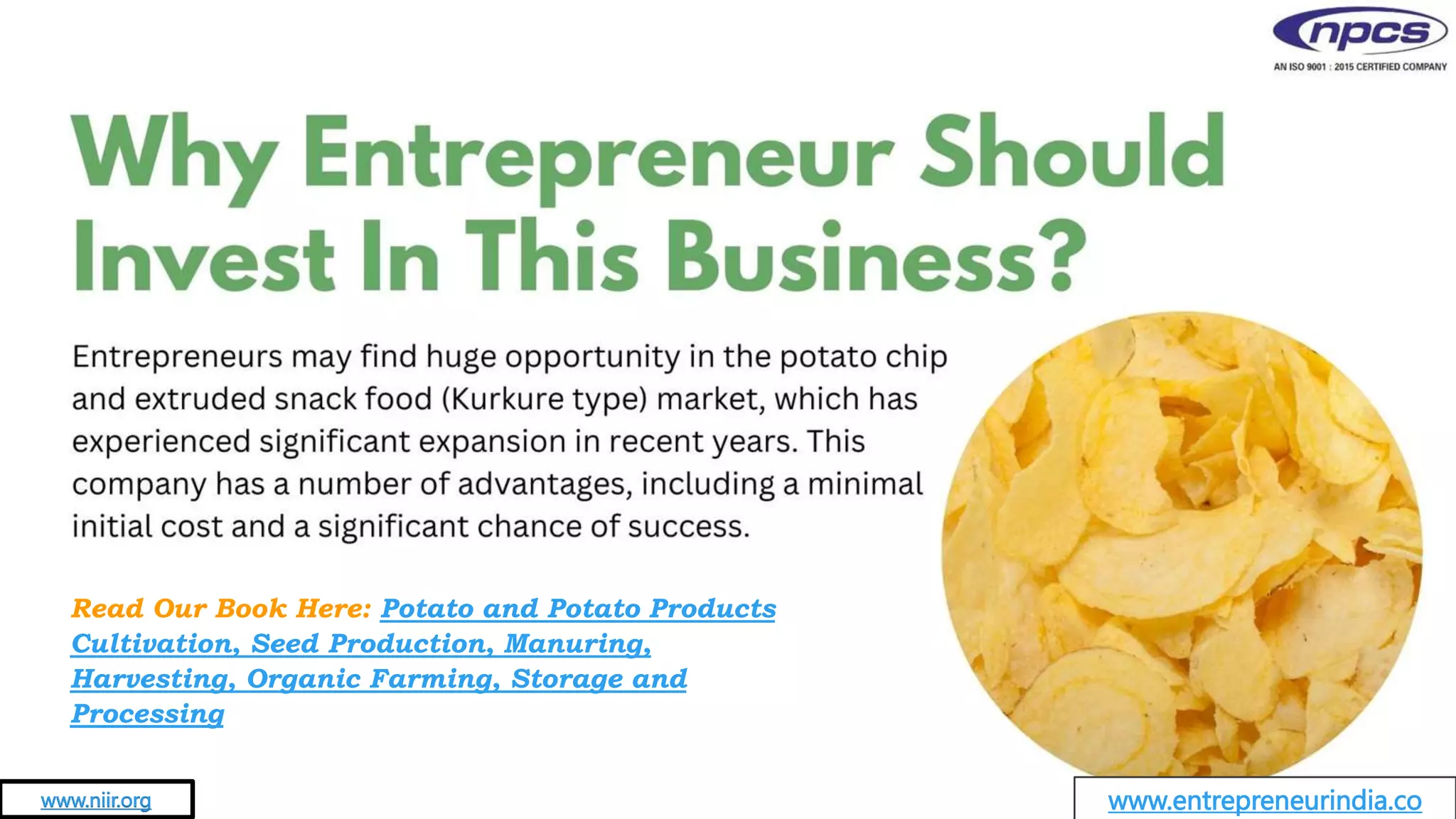 Start Production of Potato Chips And Extruded Snack Food (Kurkure Type ...