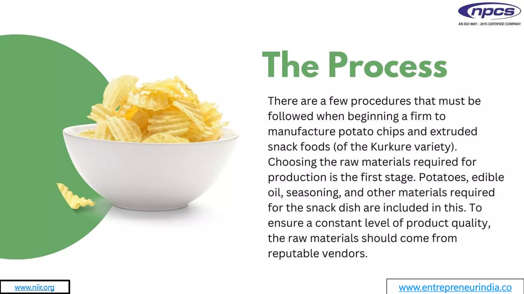 Start Production of Potato Chips And Extruded Snack Food (Kurkure Type ...