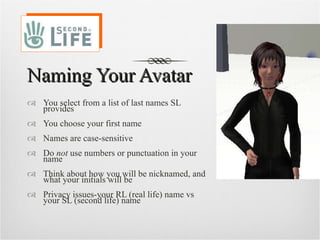 Getting Started in Second Life | PPT