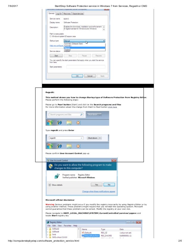 Software Protection Service Has Stopped - lensbrown