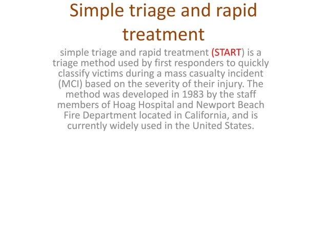 Start triage | PPTX