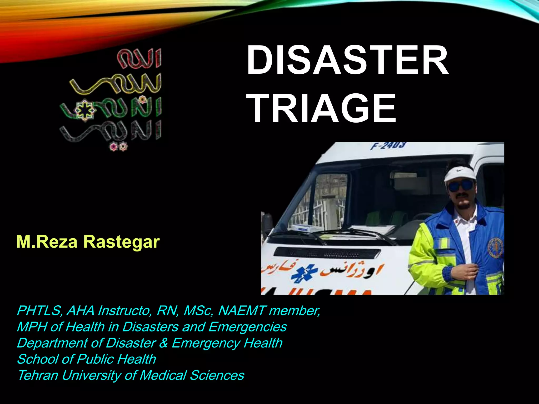 Disaster Triage/Start triage rastegar 2020 | PDF
