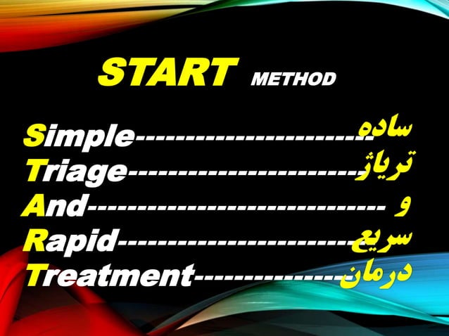 Disaster Triage/Start triage rastegar 2020 | PDF