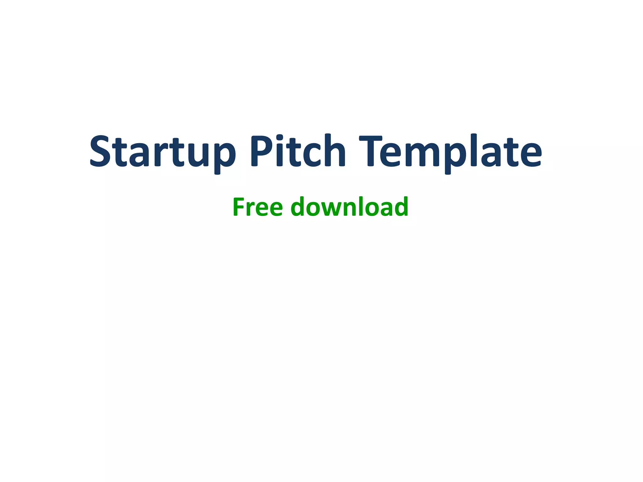 Product Startup pitch ppt template | PPTX