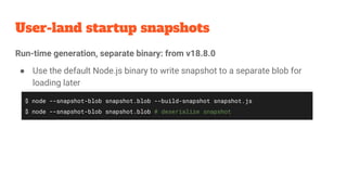 Startup Snapshot in Node.js