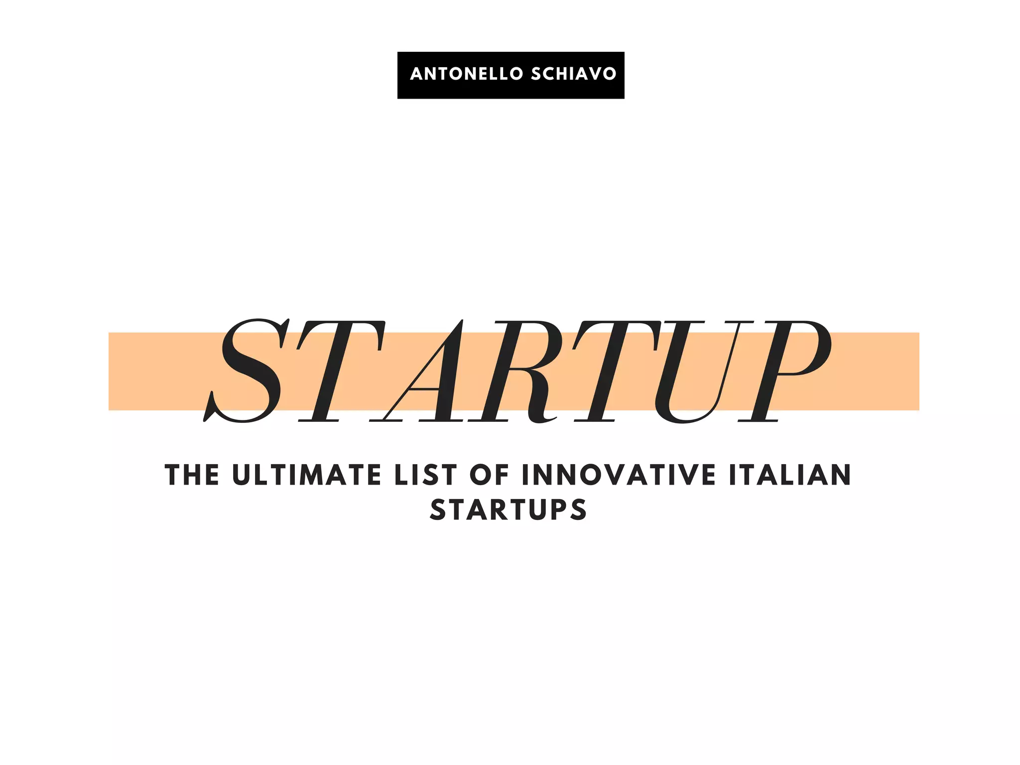 Startup - The ultimate list of innovative Italian startups | PDF