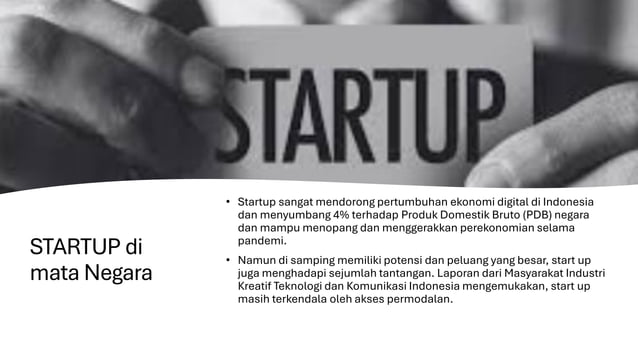 Startup adalah Solusi untuk menuju indonesia emas | PDF