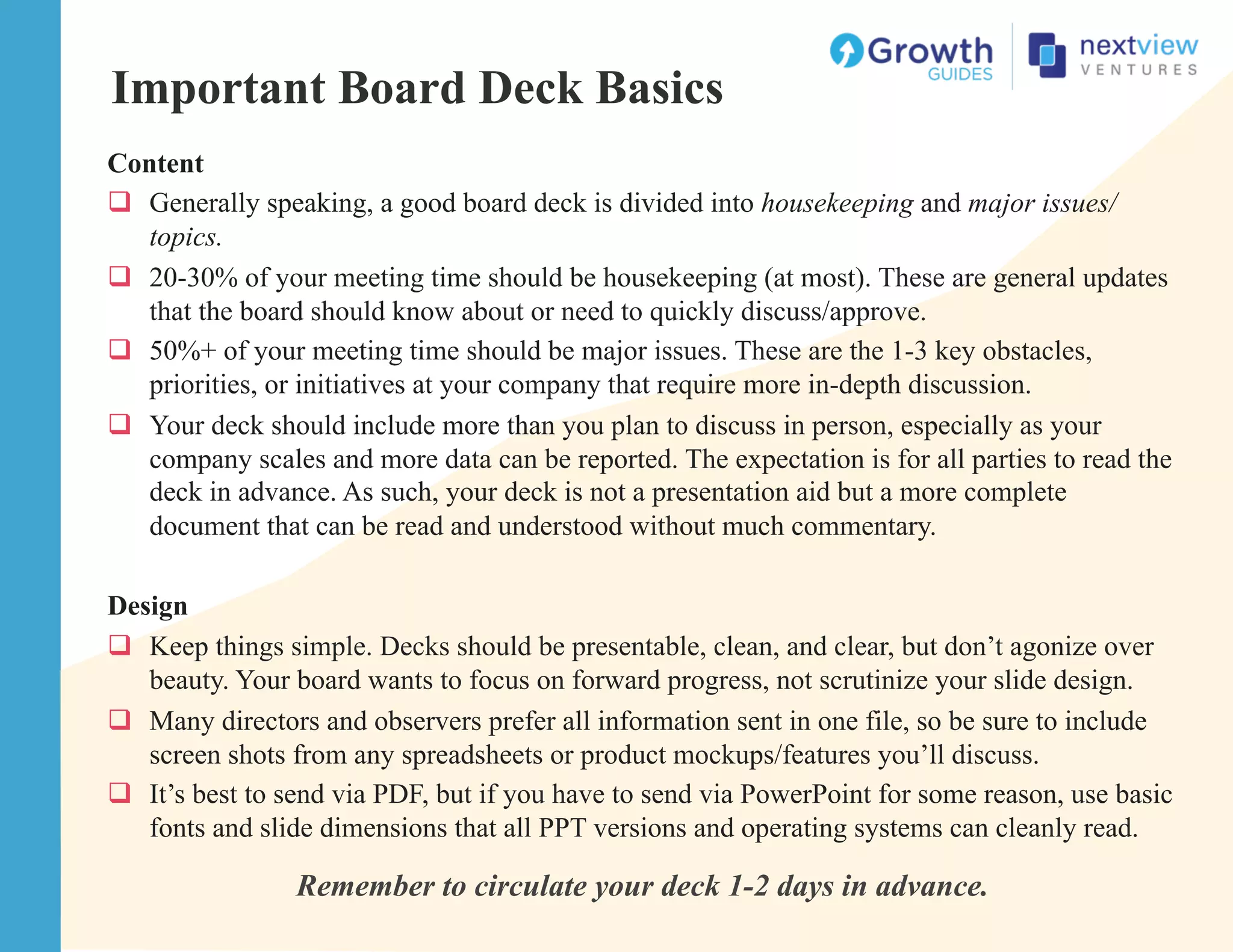 Board Deck Templates for Startups | PDF | Startups | Business