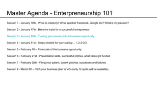 Startup Bootcamp - Session 3 of 8 - Turning your Passion into a ...