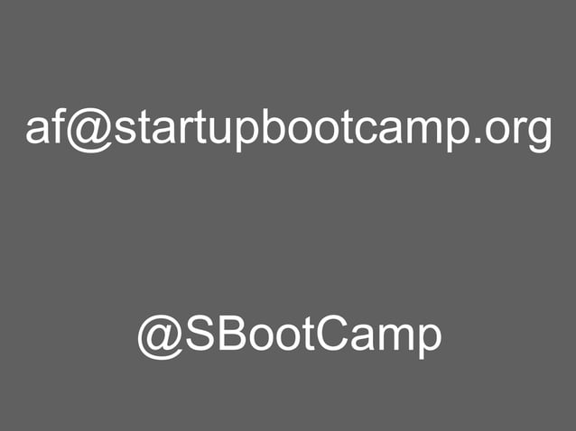 Startupbootcamp Introduction | PPT